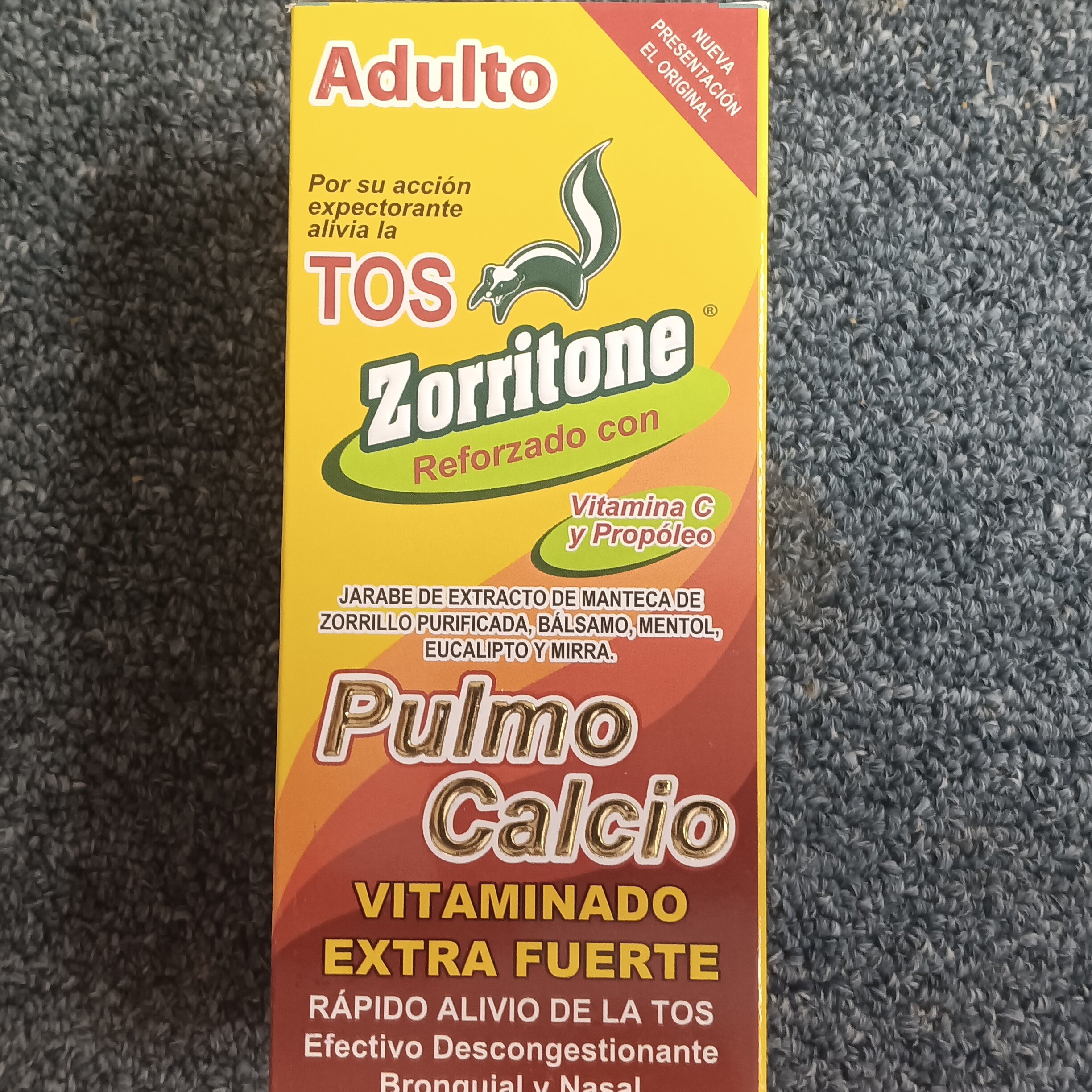 Zorritone Reforzadon con Pulmo Calcio Alivia La tos Vitamina CY ...
