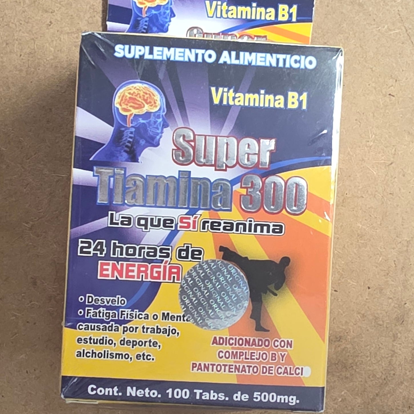 Super Tiamina 300 Complejo B Desvelo fatiga Vitamina B1 100 Tablets ...